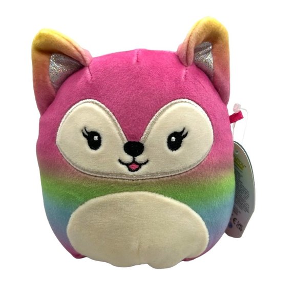 Squishmallows | Toys | Squishmallow 5 Xenia Fox Pink Rainbow Forest ...